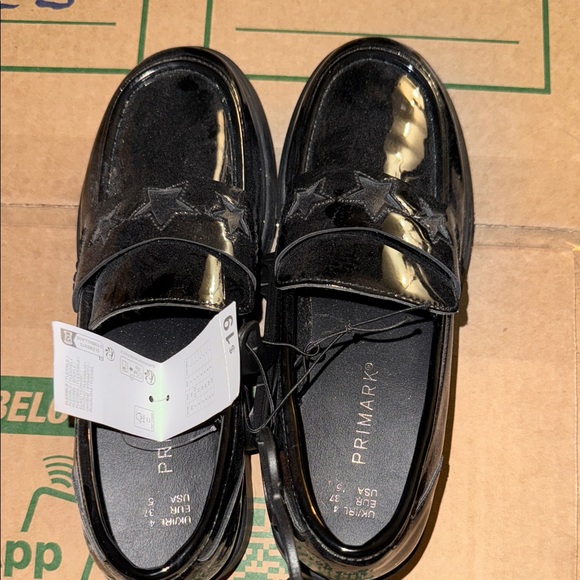 Primark | Shoes | Primark Kids Shiny Black Star Dress Shoes | Poshmark
